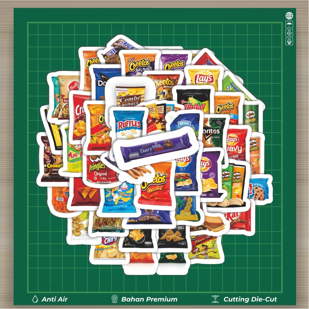 Jual HOT 50 PCS STIKER Sticker American Snack Retro Sticker Stiker ...