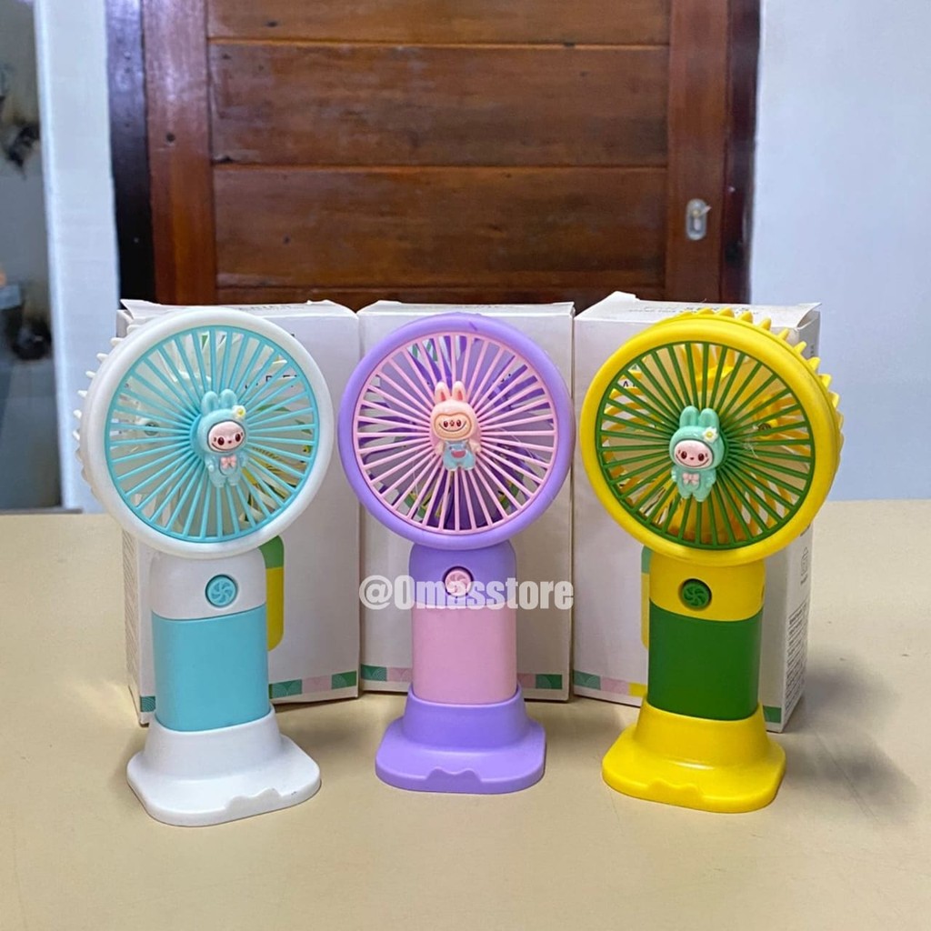 Jual OS- Kipas angin LABUBU Portable Lucu Warna Pastel Fan Mini Praktis ...