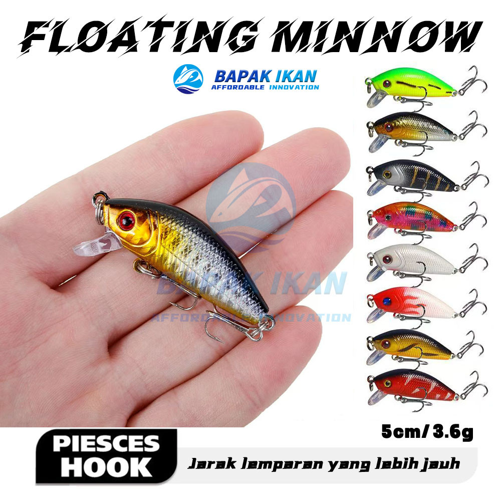 Jual Umpan Pancing Lure Top Watar Minnow 5g / 3.6cm minnow floating umpan casting-BK728 | Shopee ...