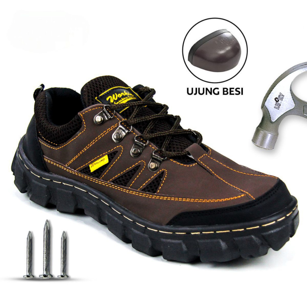 Jual New Sepatu Safety Boots Ujung Besi Anti Slip & Anti Air G-24 ...