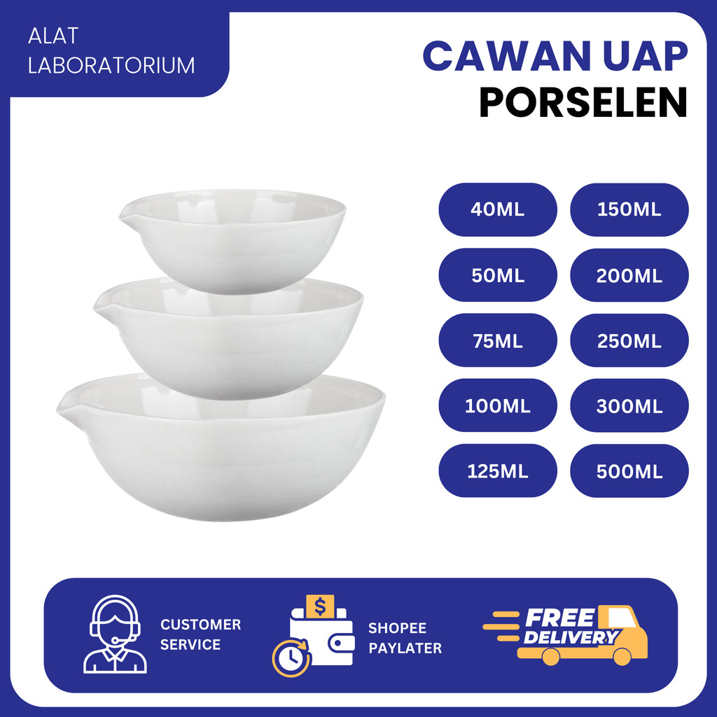 Jual Cawan Uap Porselen Tahan Panas Evaporating Dish Porcelain Lab ...