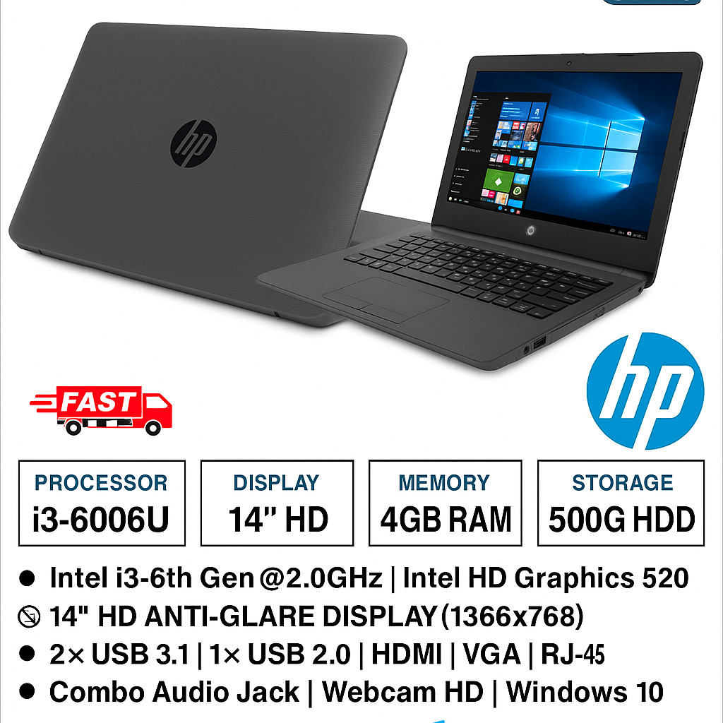Jual HP 240 G6 Core i3-6006U 14" Laptop Murah SSD/HDD | Notebook Ringan ...