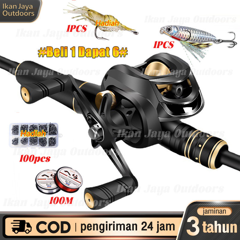 Jual Joran Pancing Full Set 1.6M-2.4M 5-20LB 7.2:1 Joran BC Set UL ...