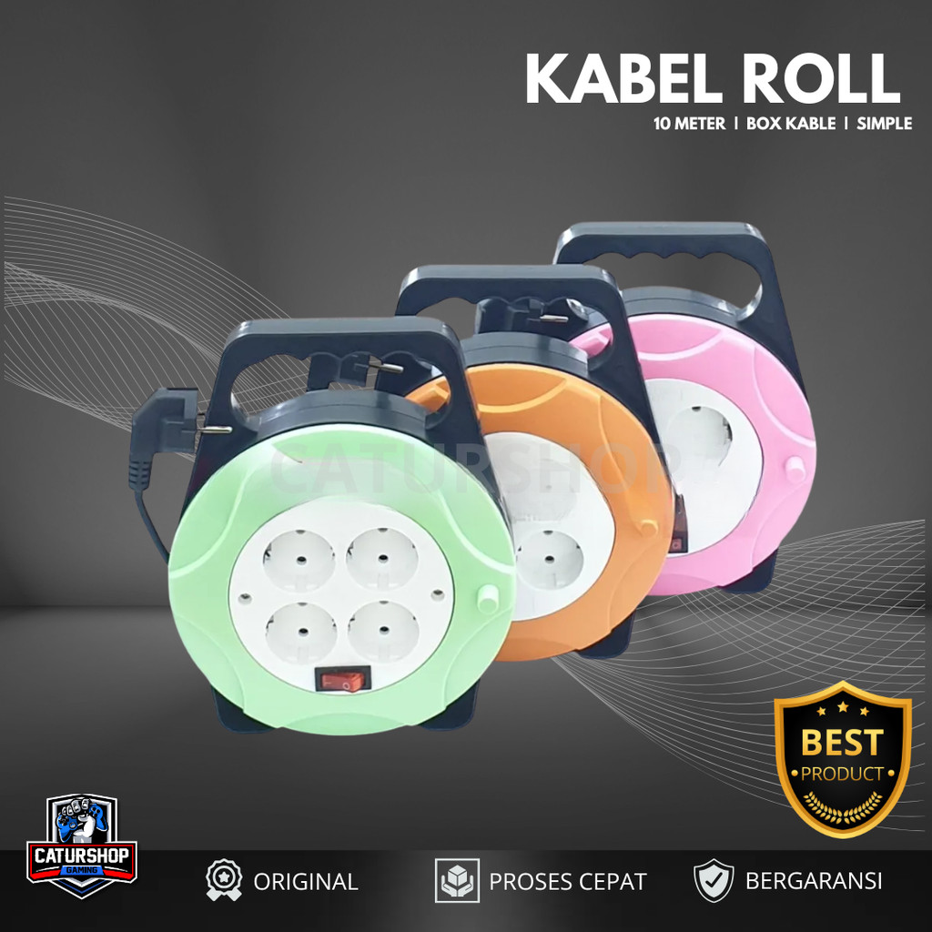 Jual KABEL ROLL LISTRIK 4LB 10M / STOP KONTAK OLOR / ROLL KABEL ...