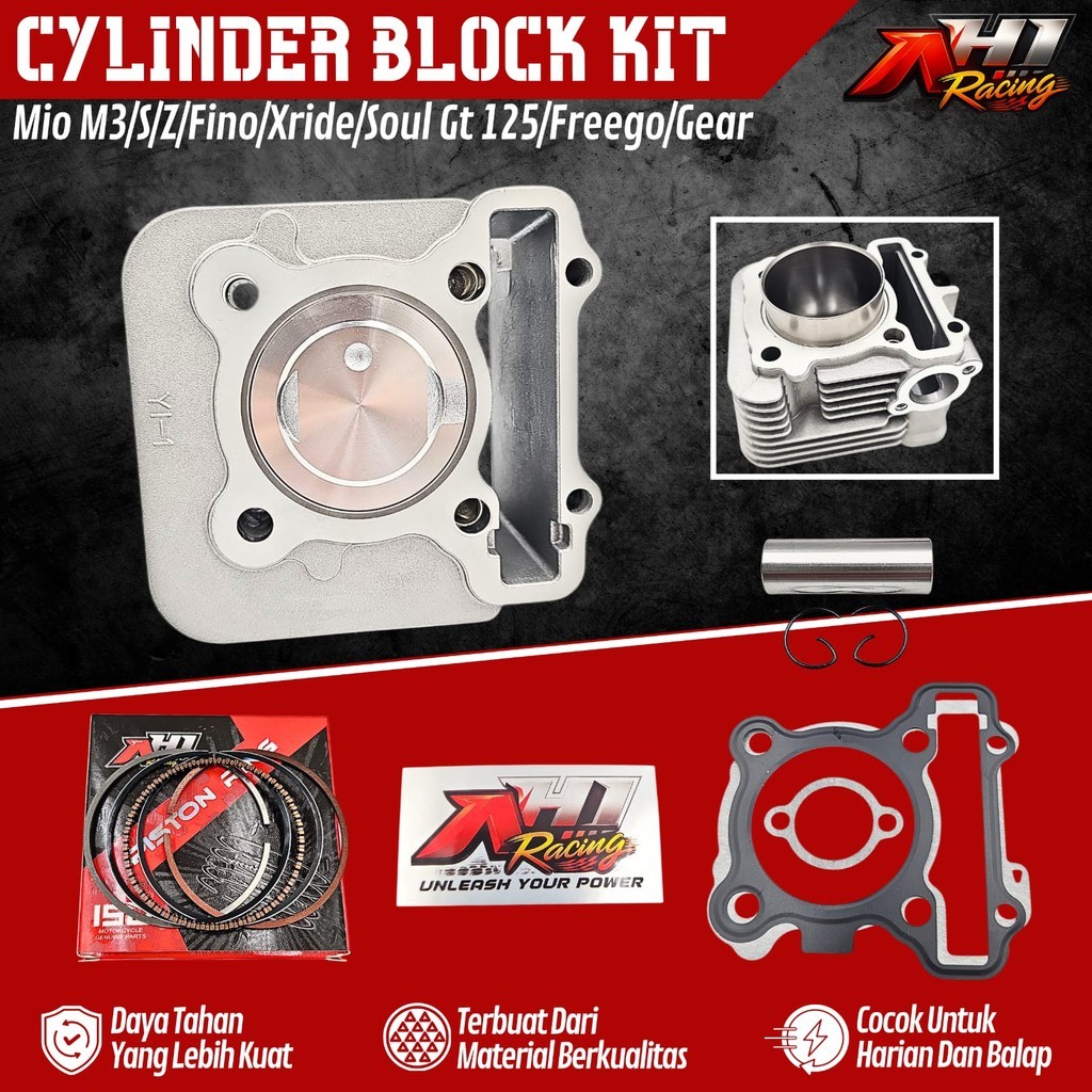 Jual Boring Block Blok Seher Bore Up 56 59 Mm Mio M3 Fino Soul GT Xride ...