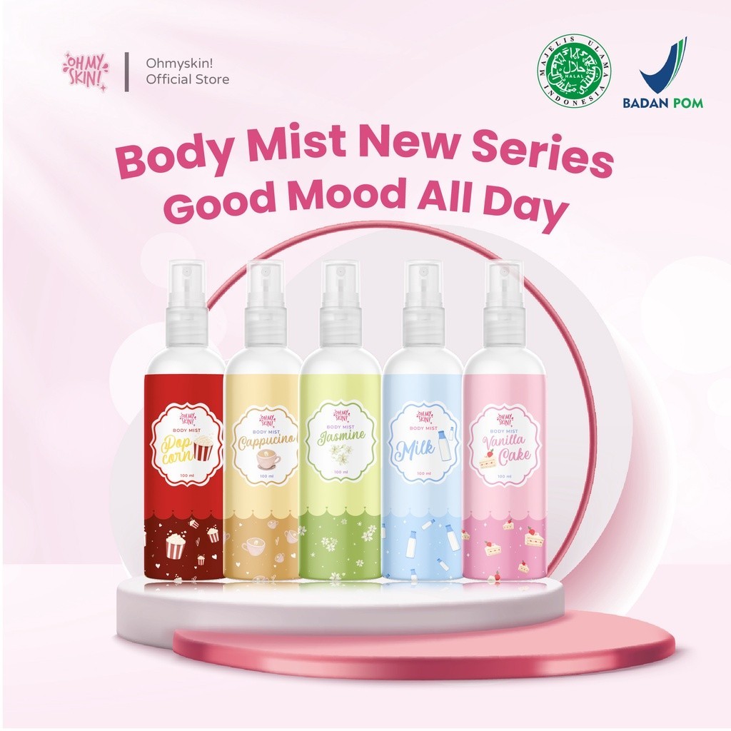 Jual Oh My Skin! Body Mist New Series Parfume Badan Vanilla Popcorn ...