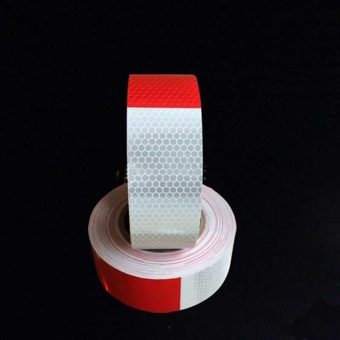 Jual Sticker Reflector Warning Sign Merah Putih 100CM x 5CM Stiker ...
