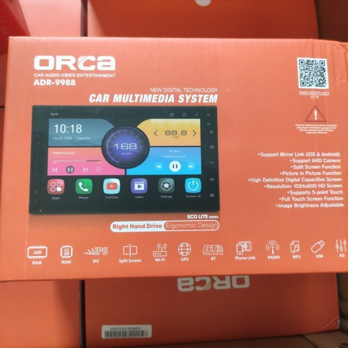 Jual HEAD UNIT ORCA ECO LITE SERIES 7 INCH / HEAD UNIT ANDROID ORCA ECO ...
