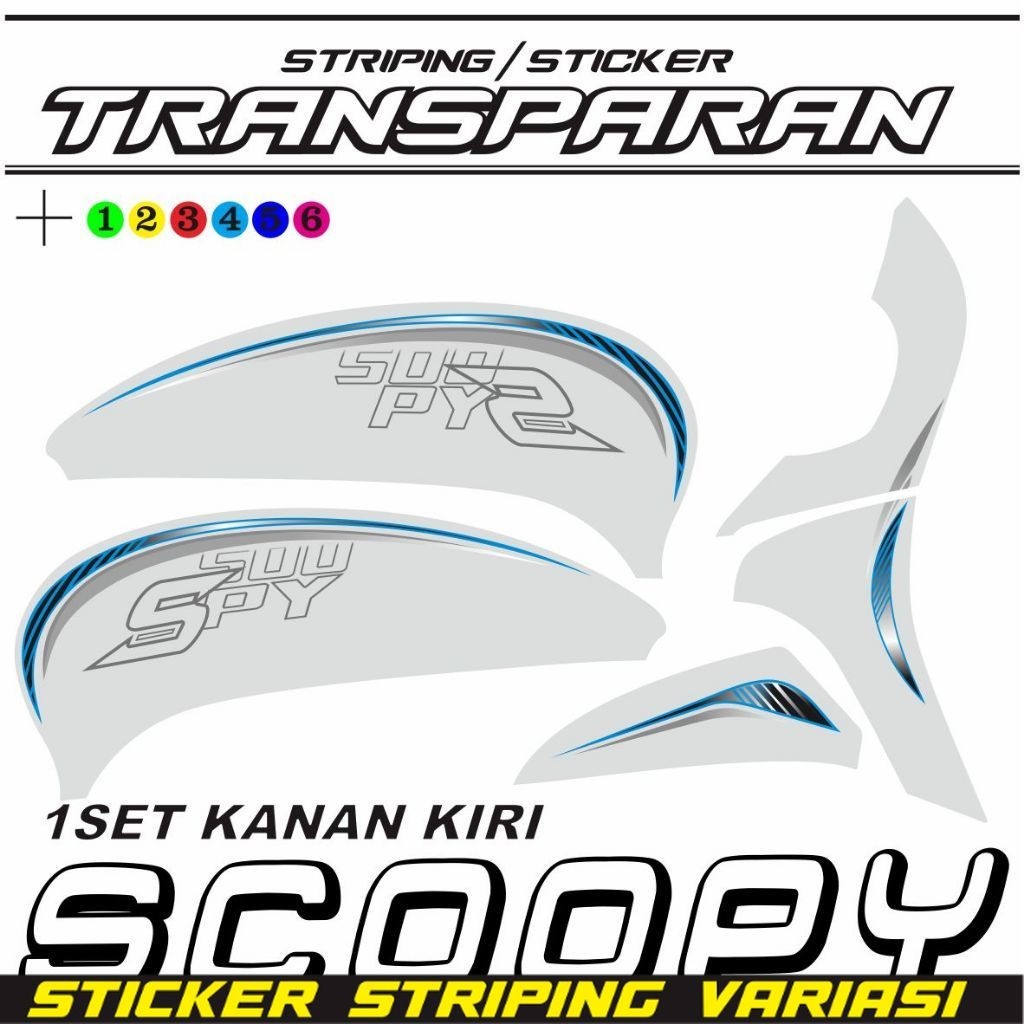 Jual Striping Sticker Scoopy 2017 Sampai 2024 Bahan Bening Transparan ...
