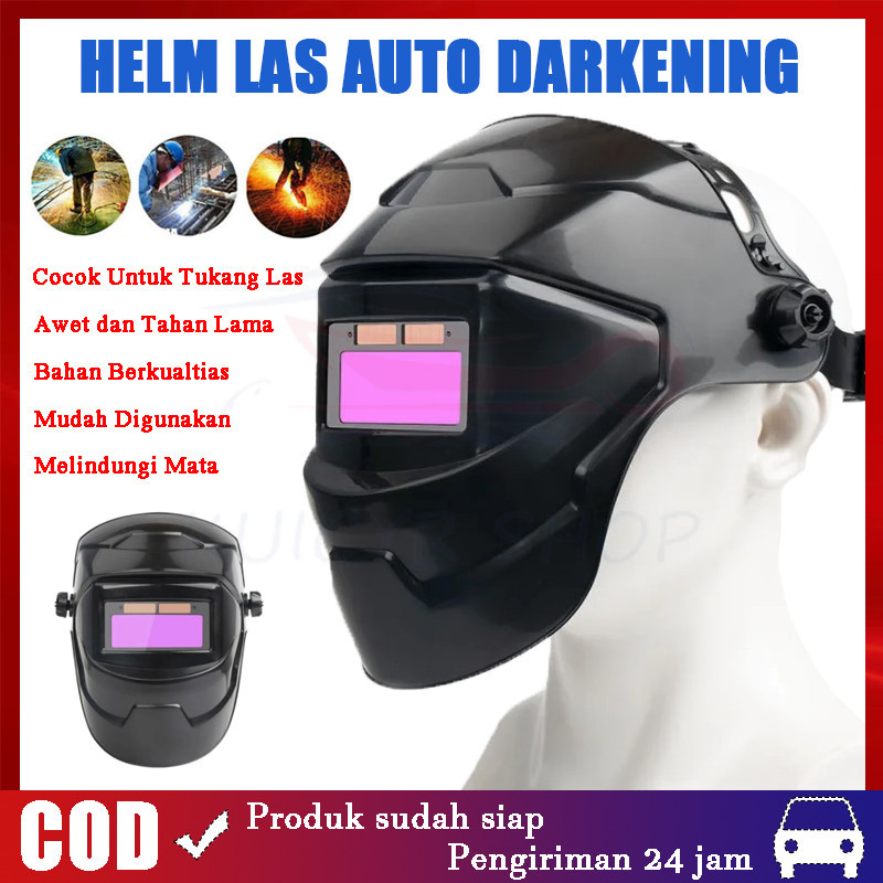 Jual 【Ready Stock,COD】Helm Las Otomatis Auto Darkening Solar Welding ...