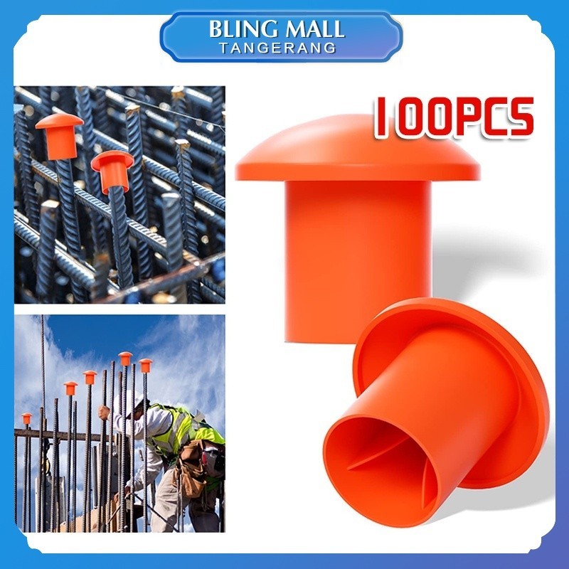 Jual 100 Pcs Mushroom Rebar Cap Plastic Safety Caps Rebar Caps for ...