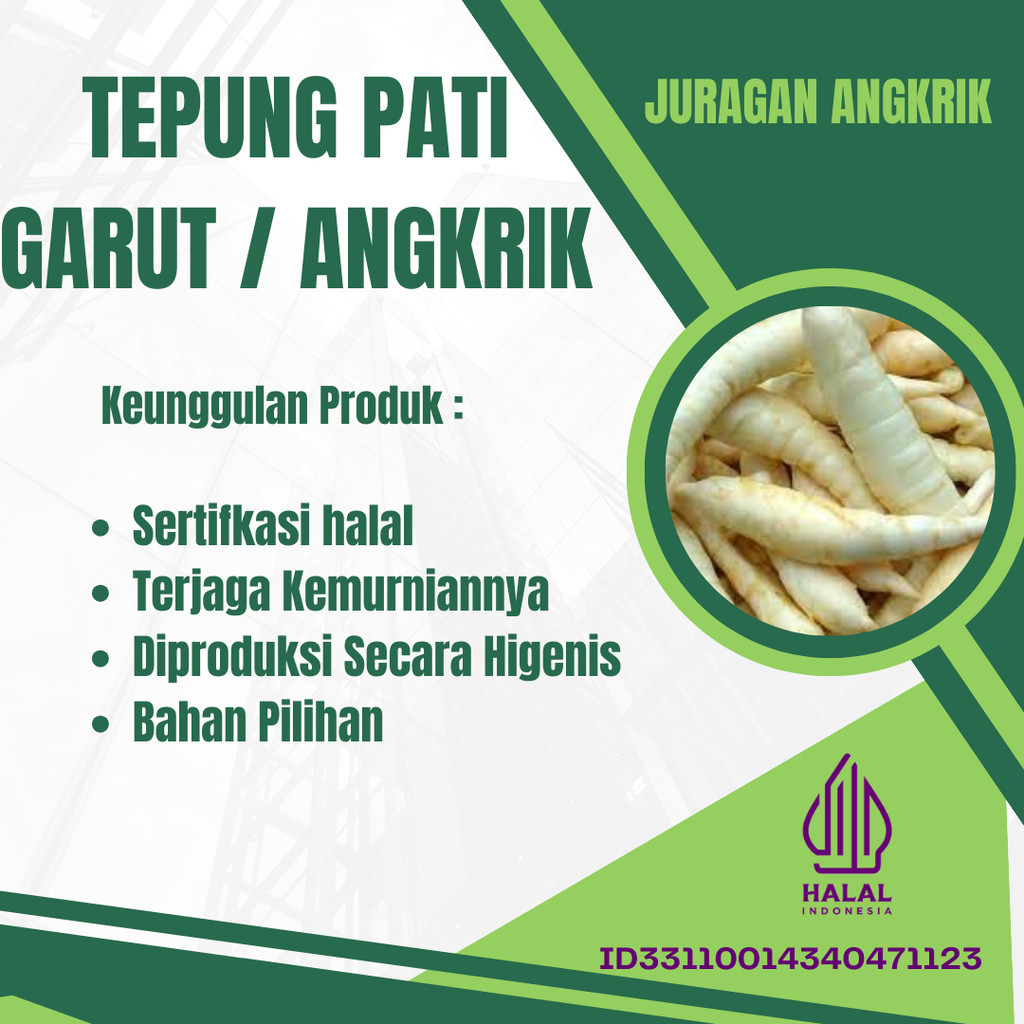 Jual TEPUNG GARUT/PATI ASAM LAMBUNG/ANGKRIK /ARROWROOT 500Gr | Shopee ...
