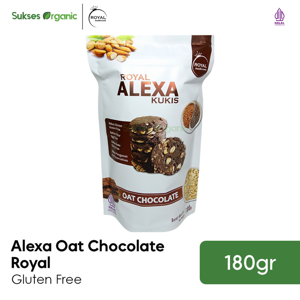 Jual Alexa Cookies Almond OAT Coklat Gluten Free 180gr | Shopee Indonesia