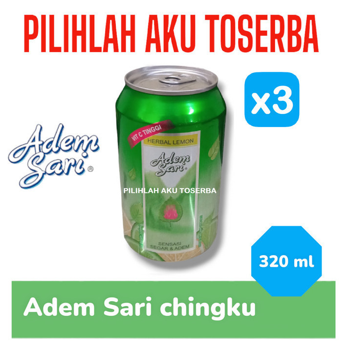 Jual ADEM SARI CHINGKU Rasa LEMON HERBAL KALENG 320 ml - ( HARGA 3 ...