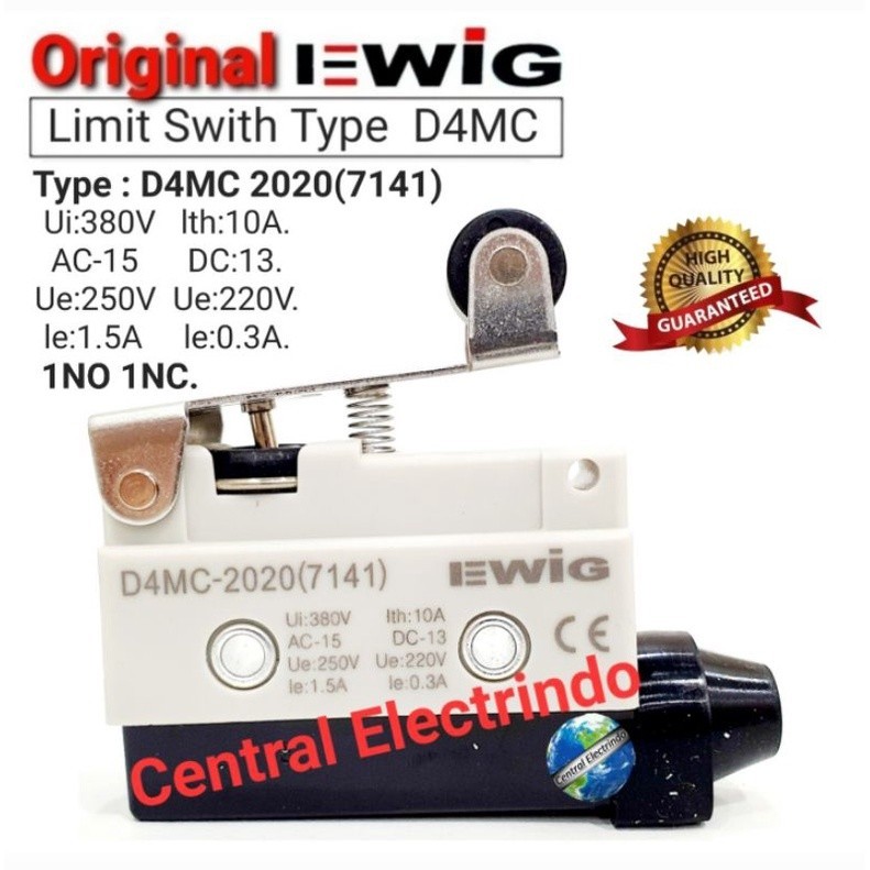 Jual Limit Switch/Micro Switch D4MC 2020 (7141) 1NO 1NC EWIG. | Shopee Indonesia