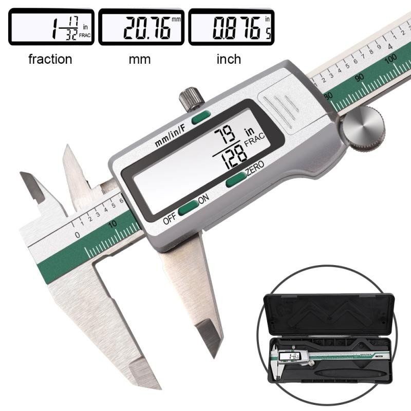 Jual 9.3inch 150mm Vernier Caliper with Inch/Metric/Fractions Digital ...