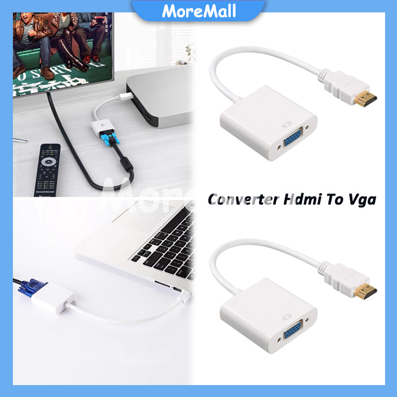 Jual Mini Hdmi To Vga /Converter Hdmi To Vga Adapter | Shopee Indonesia