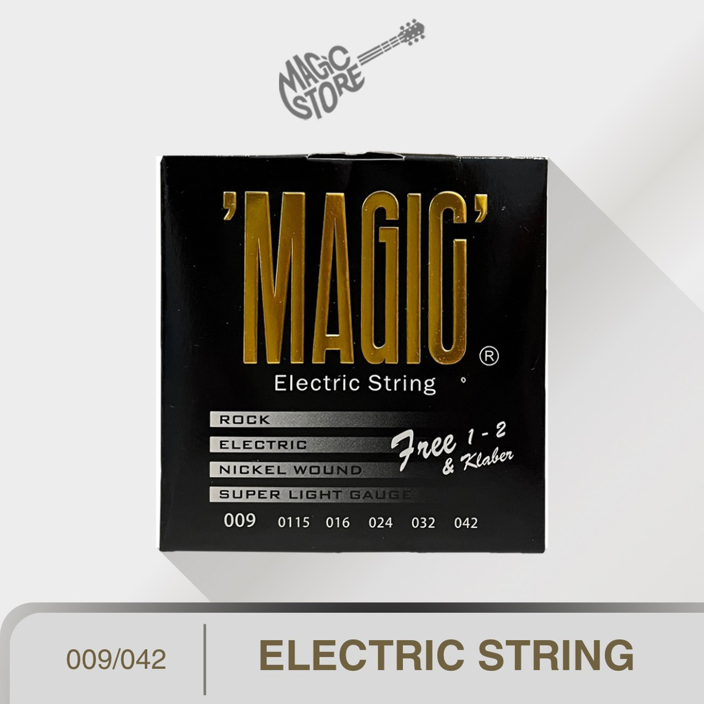 Jual Senar Gitar Listrik Elektrik Magic 6 String 009 Free pick | Shopee ...