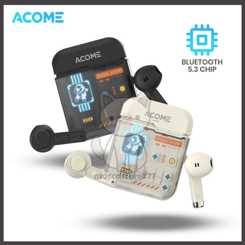 Jual ACOME AT06 TWS Bluetooth 5.3 Headset Transparent Low Latency 60ms ...