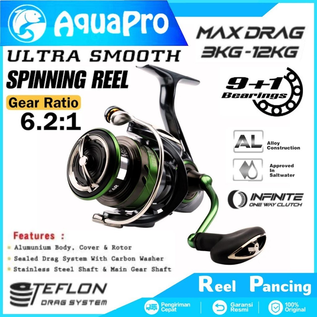 Jual Reel Pancing Series ZB1500 - ZB2500 Gulungan Pancing 9+1 Ball ...