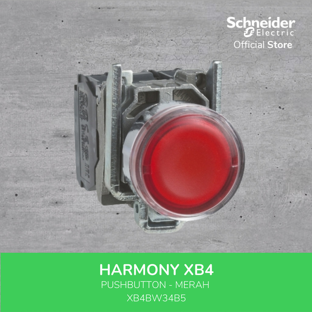 Jual Schneider Electric XB4 Illuminated Pushbutton - Merah - XB4BW34B5 | Shopee Indonesia