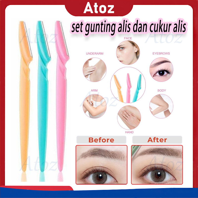 Jual cukuran alis cambang serbaguna eyebrow razor/pengkerok alis blade ...