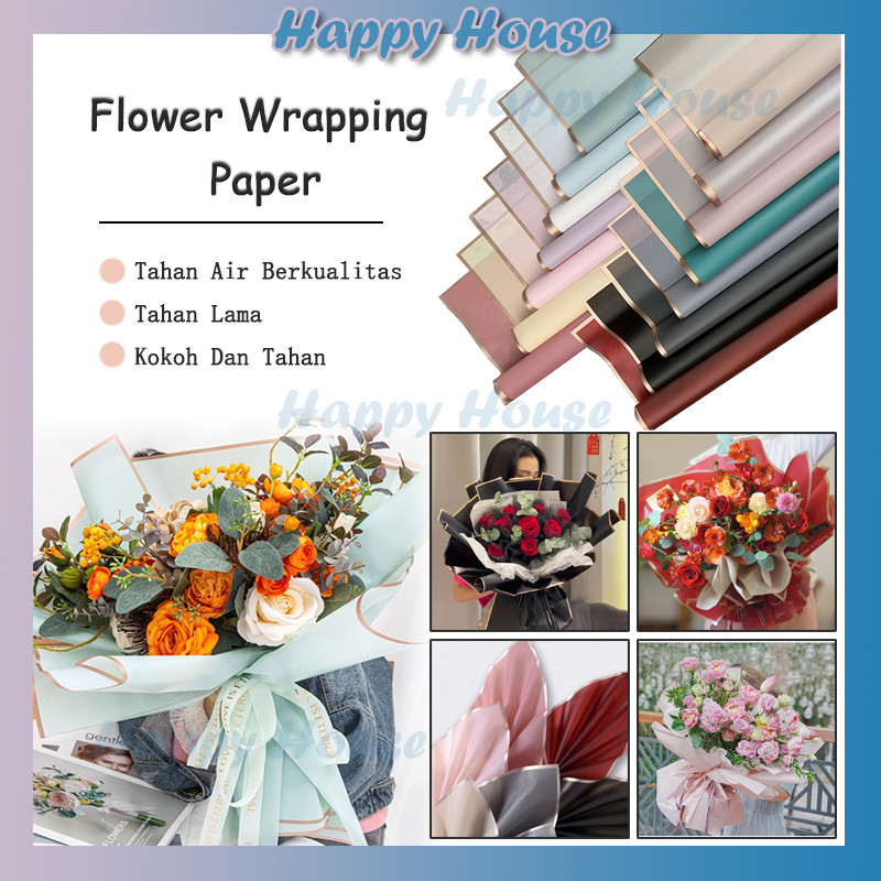 Jual Kertas Buket Bunga List Gold Line Emas Flower Wrapping Cellophane ...