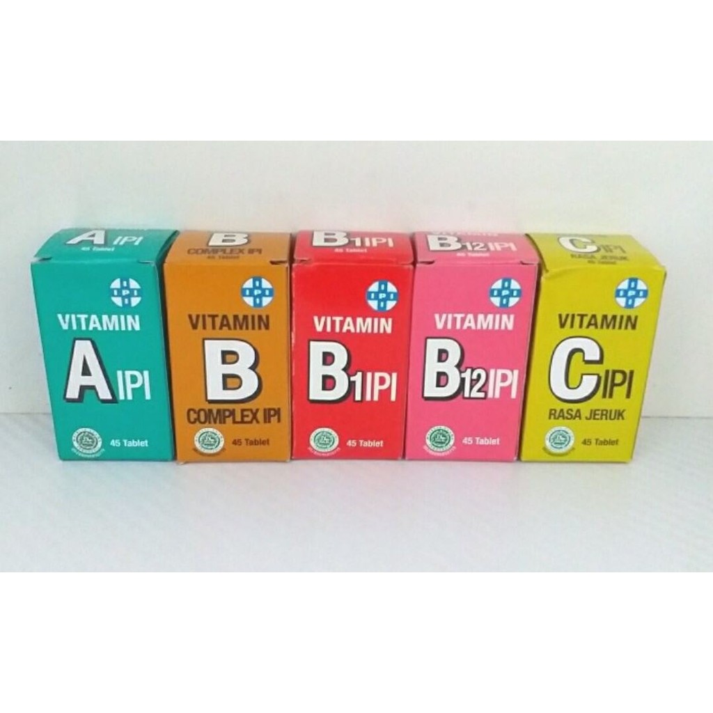 Jual Vitamin A, B kompleks complex, B1, B12, C IPI isi 45 tablet ALL VARIANT | Shopee Indonesia