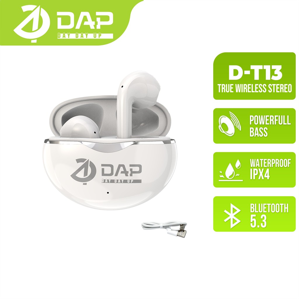 Jual DAP D-T13 True Wireless Earbuds Bluetooth Earphone tws Bluetooth 5 ...