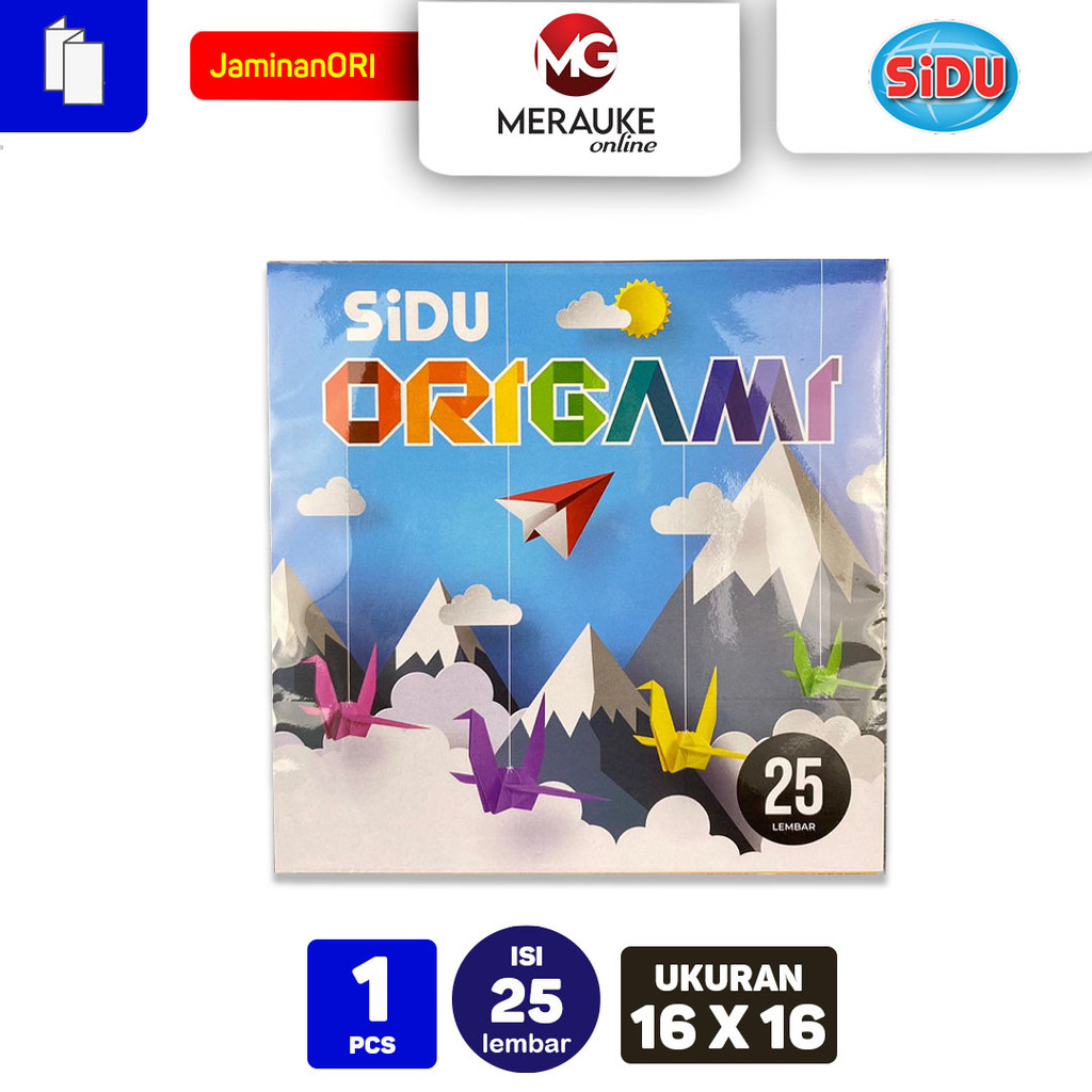 Jual Kertas Lipat / Origami SiDU 16x16 isi 25 Lembar | Shopee Indonesia