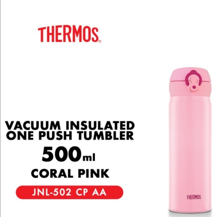 Jual Vacuum Insulated One Push Tumbler Coral Pink 500 ml - JNL-502 CP / Thermos | Shopee Indonesia