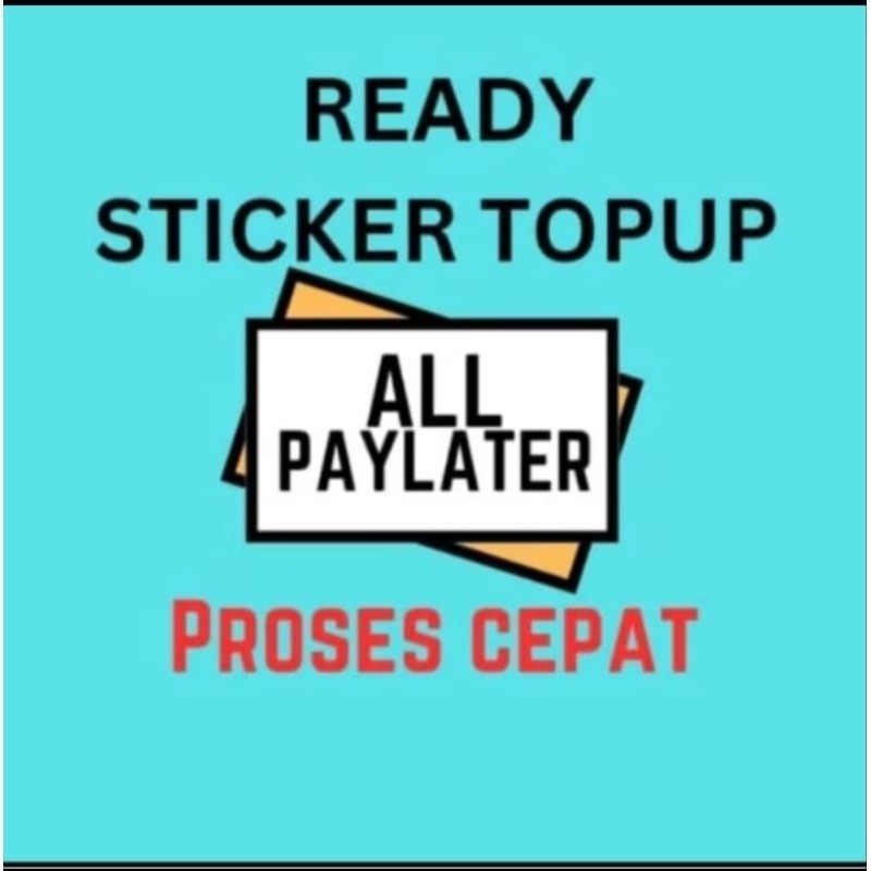 Jual stiker top up ewalet dan pulsa livi68 he | Shopee Indonesia
