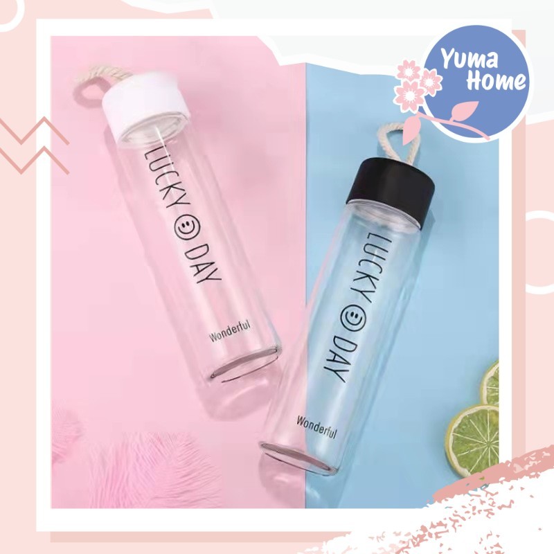 Jual Yuma Botol Air Minum 350ML / Botol Minum Anak dan Dewasa/ Botol Minum Tumbler Kaca Food ...