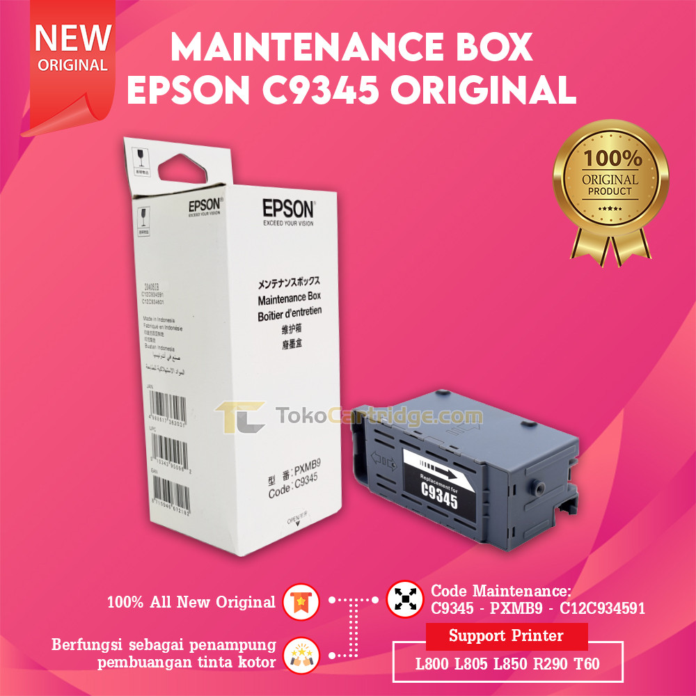 Jual Epson Maintenance Box C9345 Printer SL-D530 L8050 L18050 L8160 ...