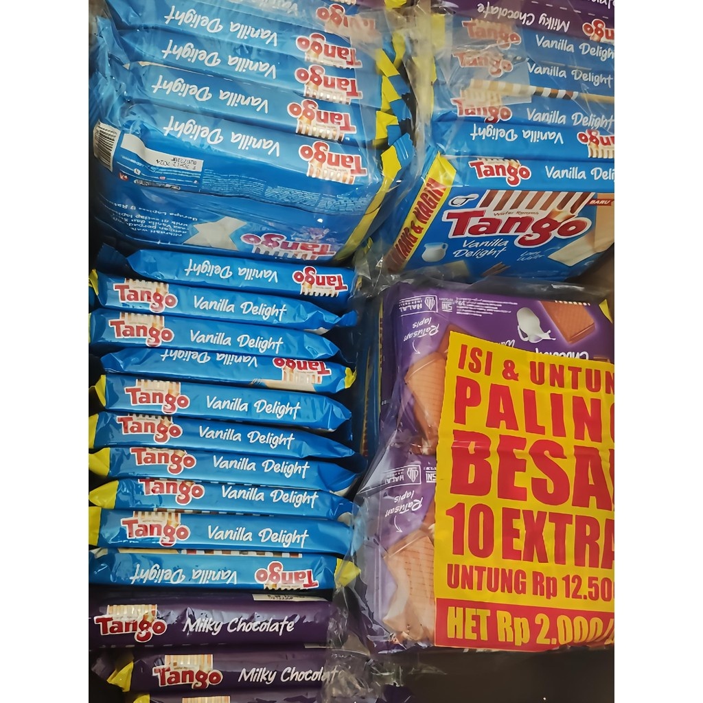 Jual Tango Wafer Long Vanilla 39 gr PAK | Shopee Indonesia