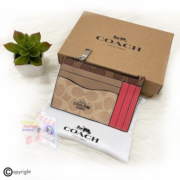 Jual Dompet COC 89484 Large Card Case Blocked Signature Canvas ORIGINAL ...
