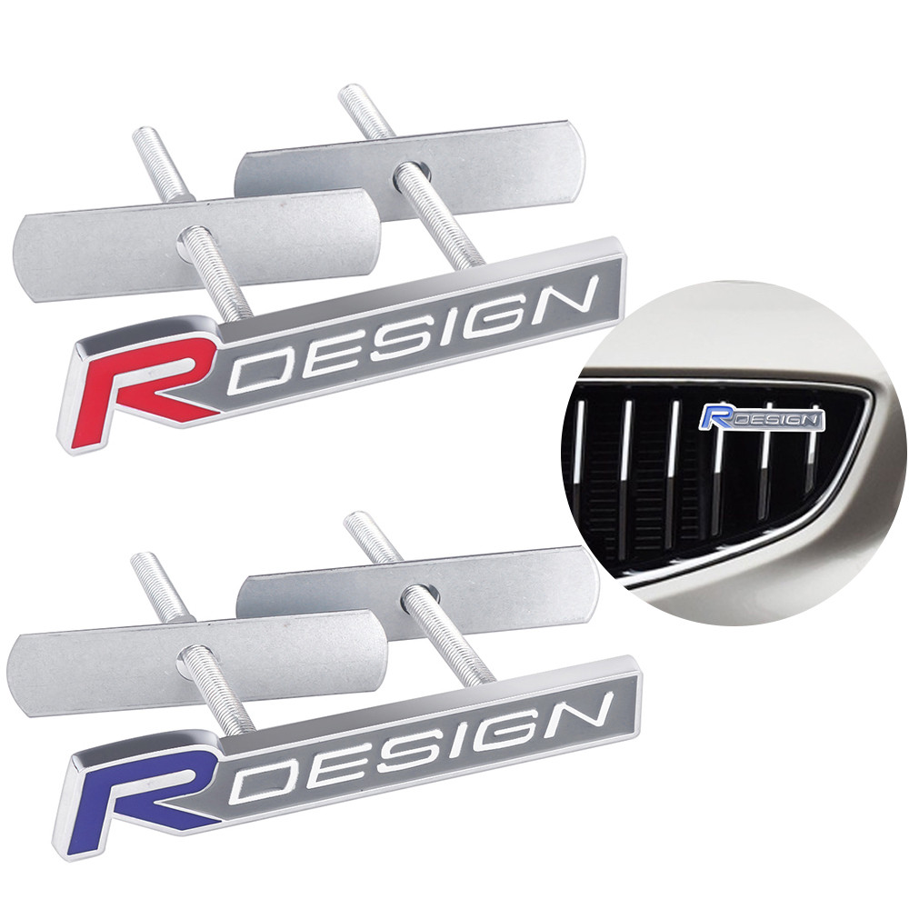 Jual 3D Metal R Design Car Body Stickers Front Grill Badges Auto ...