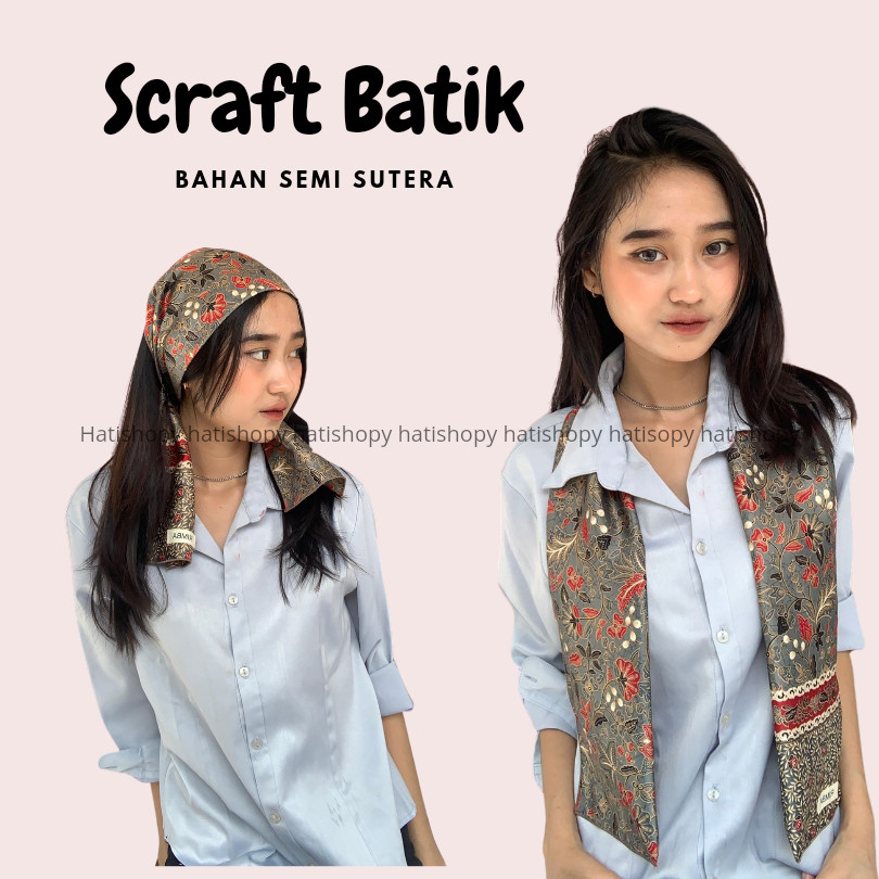Jual RIMBA - Syal Batik Leher Wanita Pria Scarf Dasi Ospek Bahan Semi ...