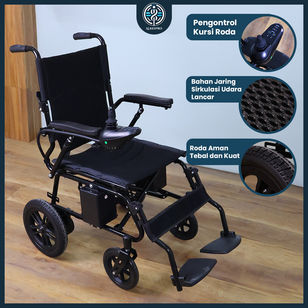 Jual Kursi Roda Elektrik Lipat Otomatis Ringan untuk Dewasa & Lansia ...