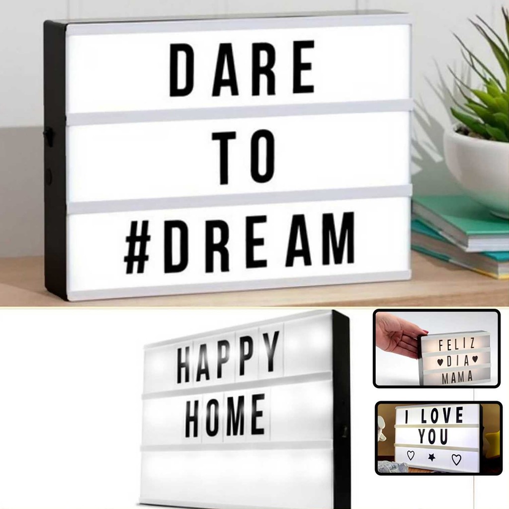 Jual Digap Lampu Display Letter LED Cinema Light Decoration Box A6 - N1618 | Shopee Indonesia