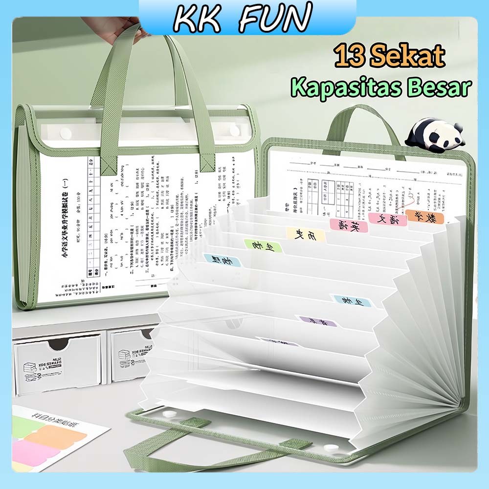 Jual [Ready] Transparan File Folder A4 13 Sekat Document Bag / Map ...