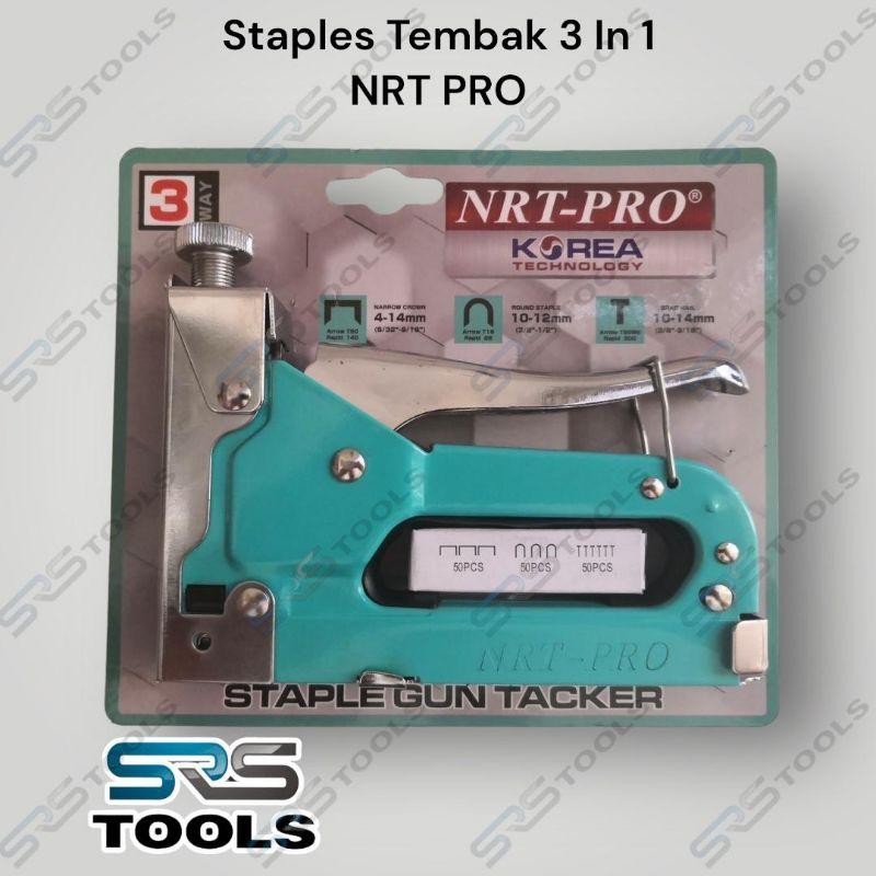 Jual NRT PRO Alat Staples Tangan 3 in 1 Gun Tacker Hand Stapler 3 way ...