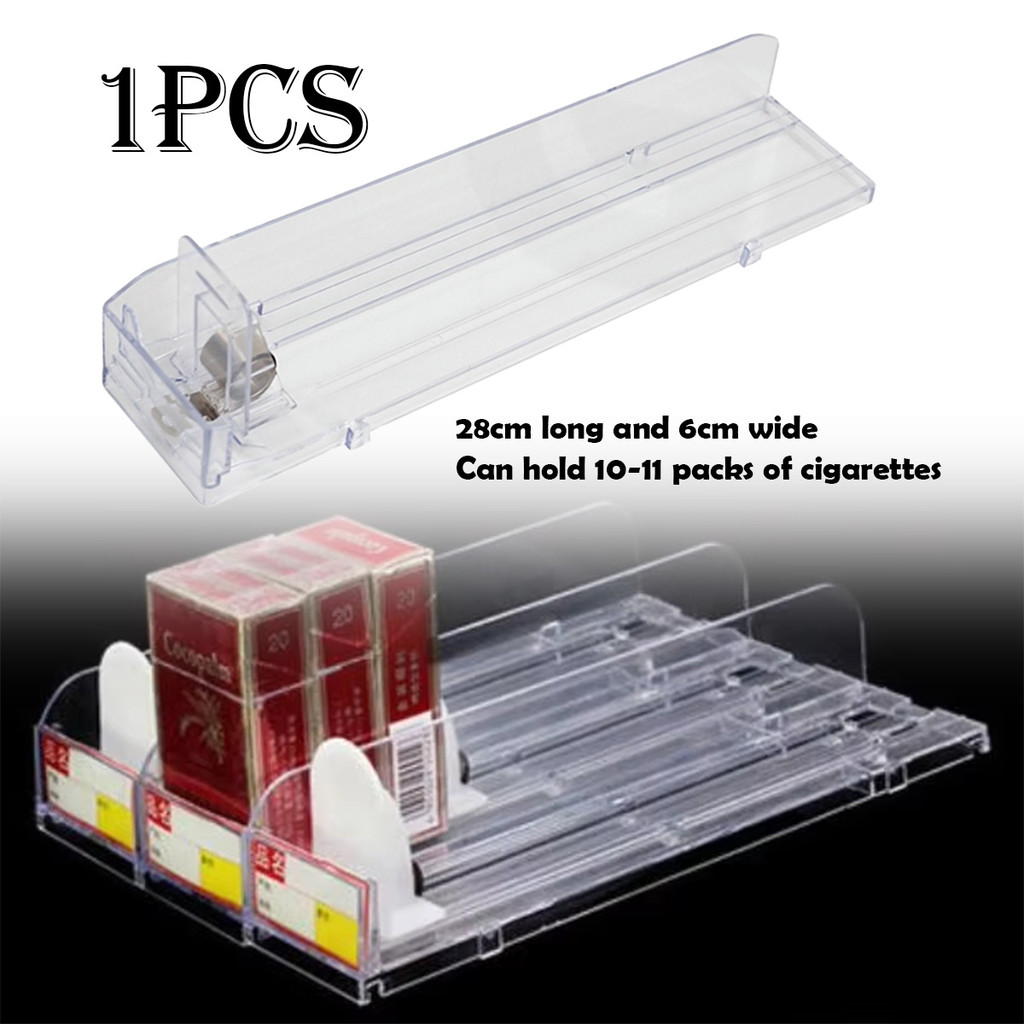 Jual Rak Rokok Akrilik 28cm/Display Pusher dengan Pendorong/Solusi ...