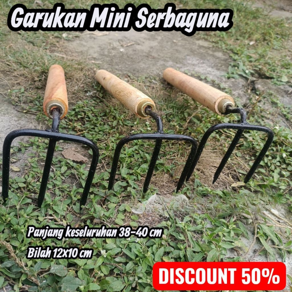 Jual Garukan Sampah Gagang Kayu Garuk Serbaguna garukan selokan kecil ...