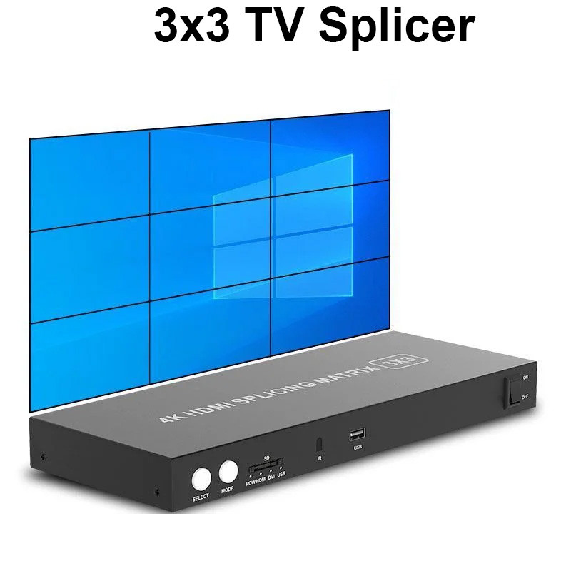 Jual 4K 3x3 HDMI Video Wall Controller 2x2 2X3 Multi Screen Monitor Splicing Processor 9 Units ...