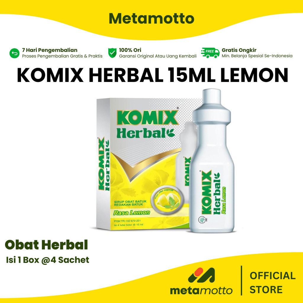 Jual KOMIX HERBAL 15 ml LEMON 1 BOX 4 SACHET - Metamotto Marelan ...