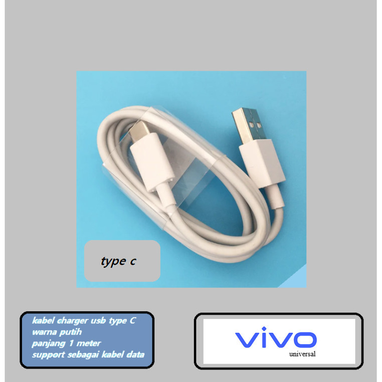 Jual usb type C kabel charger vivo V17 (1919 / PD1948F) - vivo V17 Pro ...