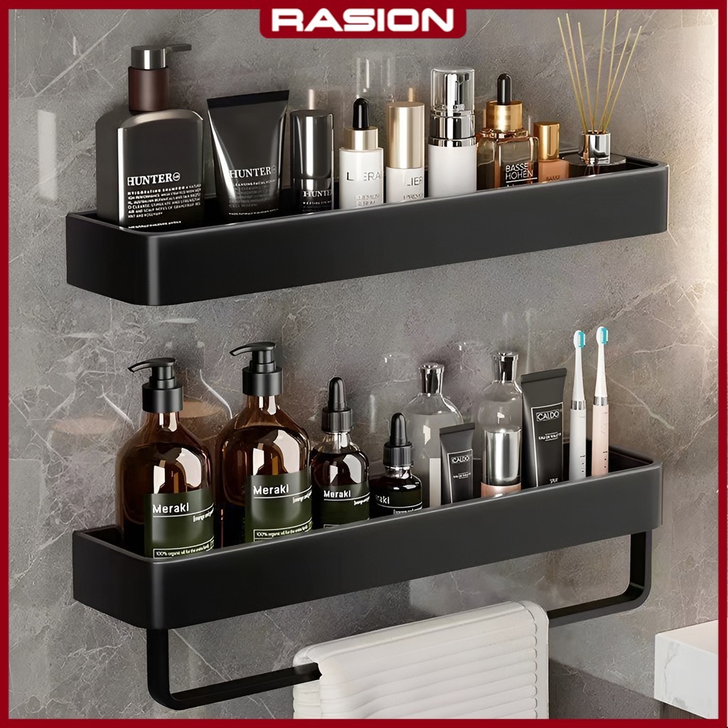 Jual RASION Rak Kamar Mandi Aluminium Tempel Dinding Instalasi Bebas ...