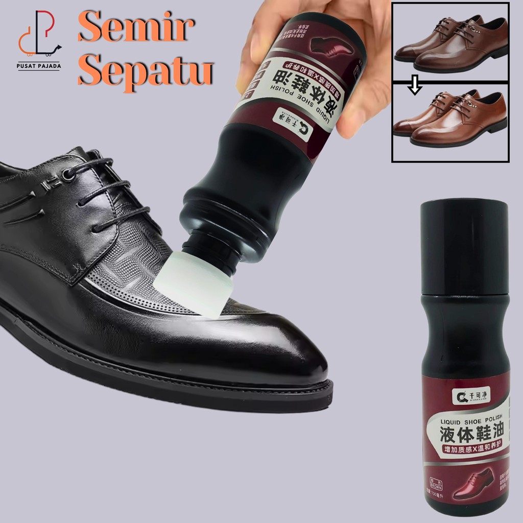 Jual Semir Sepatu Cair Coklat100ml Perawatan Sepatu Pria Wanita Liquid ...