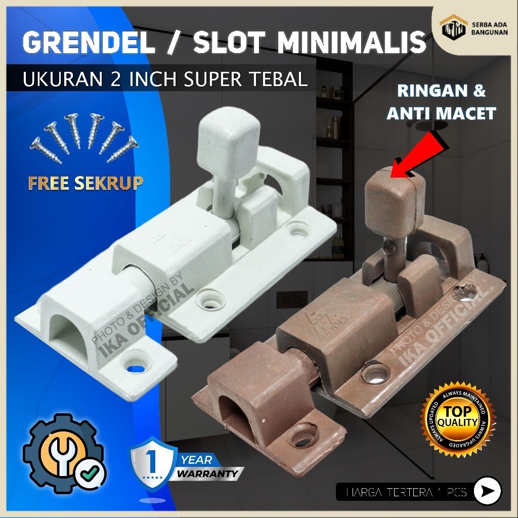 Jual SAB Grendel Jendela pvc / Grendel Pintu / Slot Selot plastik tebal ...